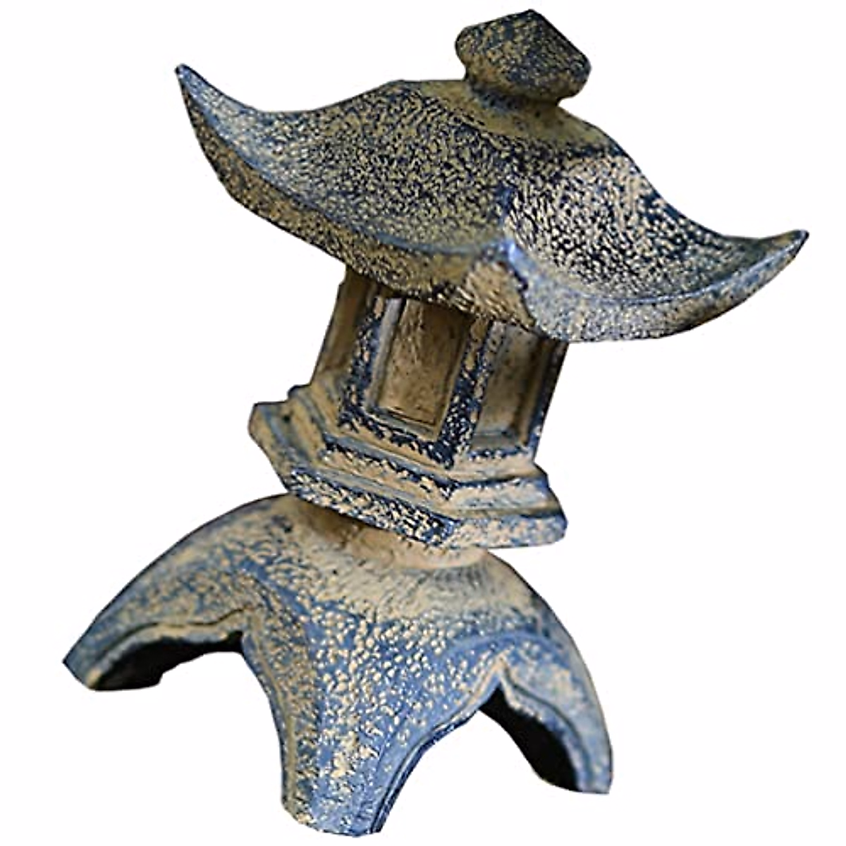 GANAZONO Bonsai Pagoda Miniature Pagoda Figurines Garden Resin Pagoda Lantern Statue Chinese Miniature Hexagon Zen Asian Bonsai Micro Landscape Decoration Miniature Ornaments