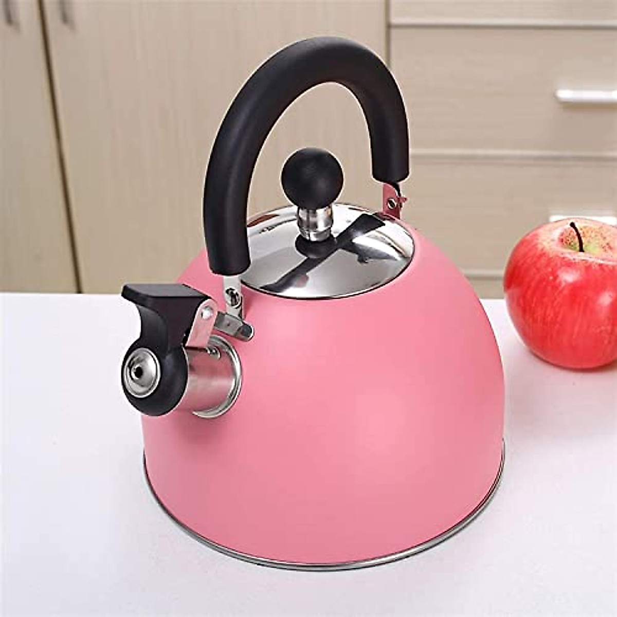 practical Teakettle Creative Kettle Stainless Steel Teapot, Whistle Kettle, Fast Heating Tea Kettles Large Capacity Household Kettle 2.5l Portable