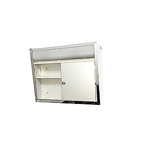 Ketcham SDL-2419-24" W x 19" H Sliding Door Series Surface Mounted Polished Edge Mirror Door Medicine Cabinet