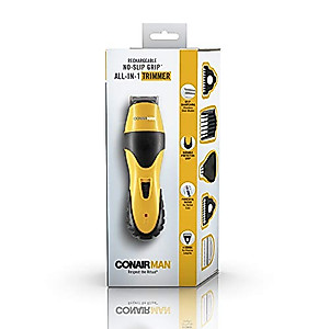 ConairMAN All-In-1 Cordless No-Slip Grip Beard & Mustache Trimmer for Men
