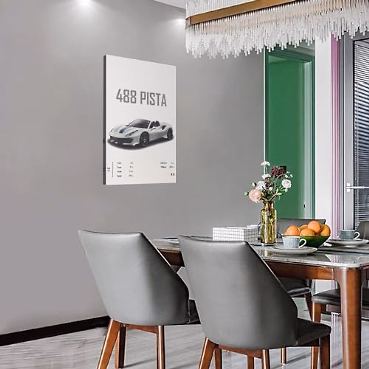 Car Poster Ferrari F40 Supercar Posters Racing Car Canvas Wall Art For Boy's Bedroom SuperCar Wall Decor Frame-style 12x18inch(30x45cm)