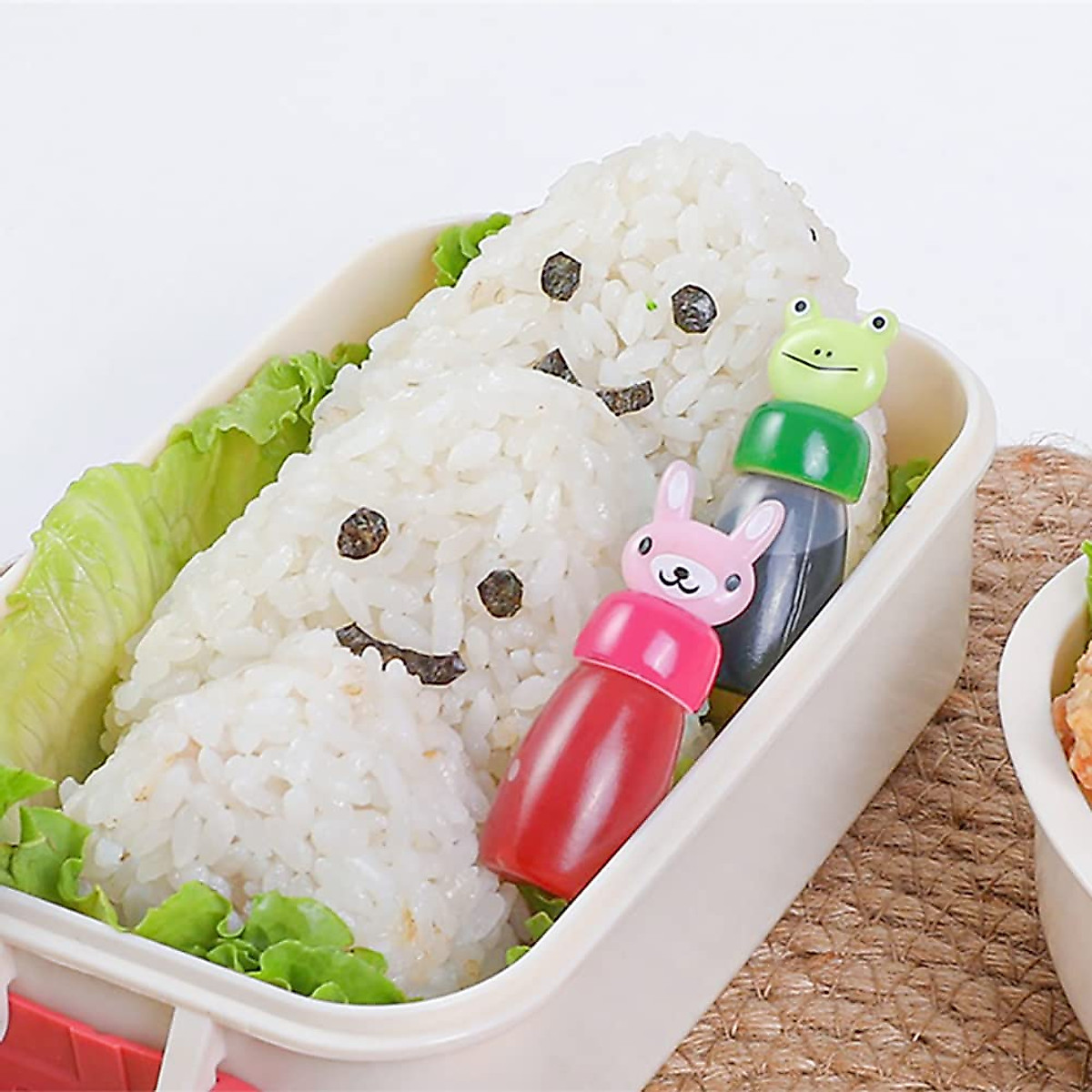 kekafu 3 Pieces Bento Soy Sauce Bottle with Funnel Mini Cute Animal Lunch Sauce Case Container Plastic Condiment Dispenser for Salad Ketchup Syrup Oil Outdoor Barbecue