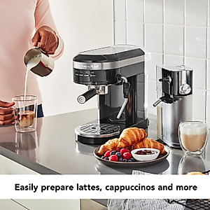 KitchenAid Automatic Milk Frother Metal Espresso, 17 oz, Onyx Black