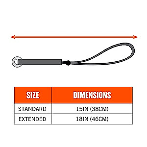 Ergodyne Squids 3703 Tool Tail Attachment with Loop End, Standard Length, 15 Pounds,Lime