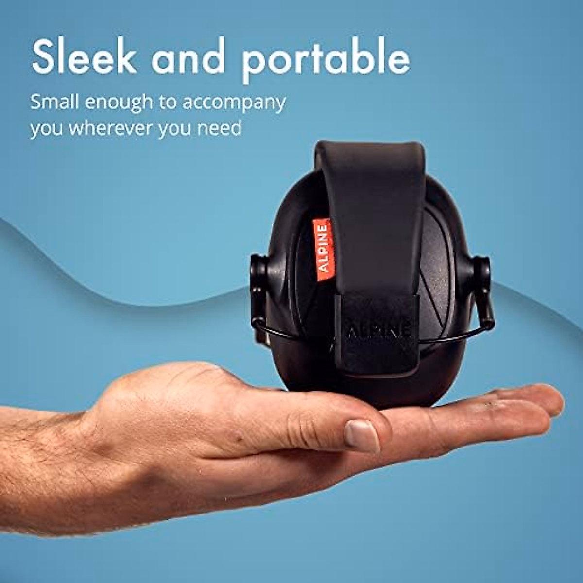 Alpine Defender Adult Earmuffs for Noise Reduction - Premium Noise Protection Headphones for Study, Focus, Work & Sensory Overload - Light-Weight Design - Adjustable Headband - All Day Comfort - 22dB