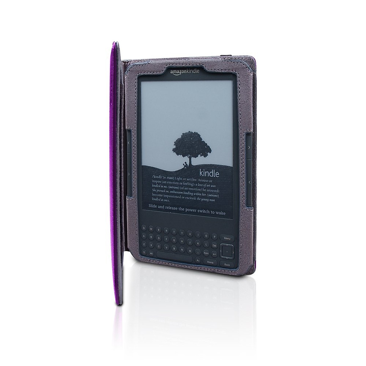 Marware Eco-Vue Leather Kindle Folio, Purple (Fits Kindle Keyboard)