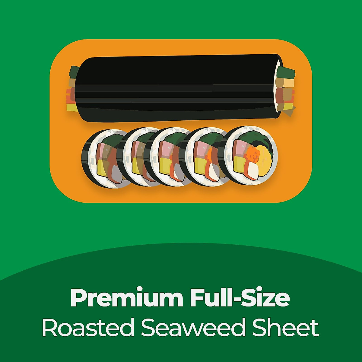 Surasang Gimbap Roasted Seaweed Sheet, Sushi Nori, 20 Full Sheets, Pack of 1