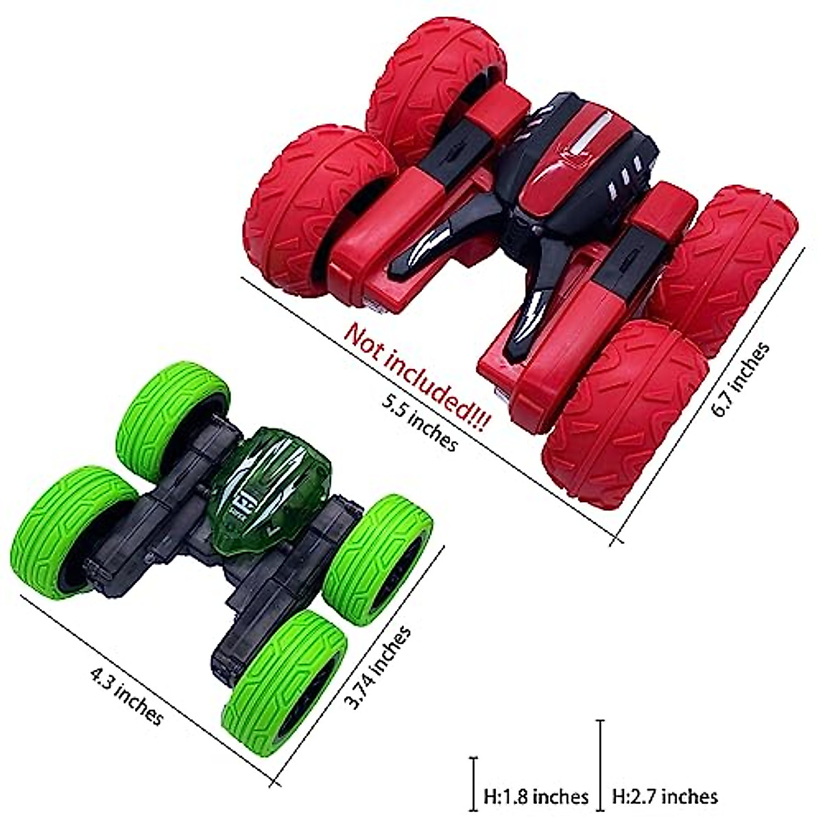 Threeking Small RC Rotating Stunt Cars Flowering Remote Control Car Toys with Lights Double-Sided Driving 360-degree Flips Rotating Car Toy