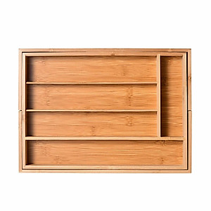 Copco Flatware Expandable Bamboo Drawer Organizer