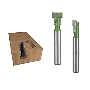 TOTOWOOD Keyhole Router Bits Set, 1/4" Shank Router Bit Set ，6 pcs Router Bit Set 1/4 & 5/16 & 3/8 & 9/16 & 1/2 & 5/8 Inch Blade Diameter