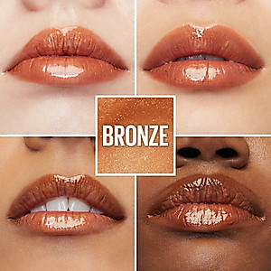 Maybelline Lifter Gloss, Hydrating Lip Gloss with Hyaluronic Acid, High Shine for Plumper Looking Lips, Bronze, Red Neutral, 0.18 Ounce