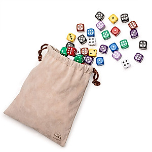 Yellow Mountain Imports Ultimate Rounded 6-Sided Dice - Set of 100, 16mm, Multi-Colored Dice for Board Games, Dice Games, Math Games