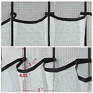 VEEBELL 35 Pocket Over The Door Shoe Organizer, Door Hanging Storage Shoe Holder Rack for Large Capacity Shoe Organizer for Men and Women Kids Closet Bedroom Bathroom (White)