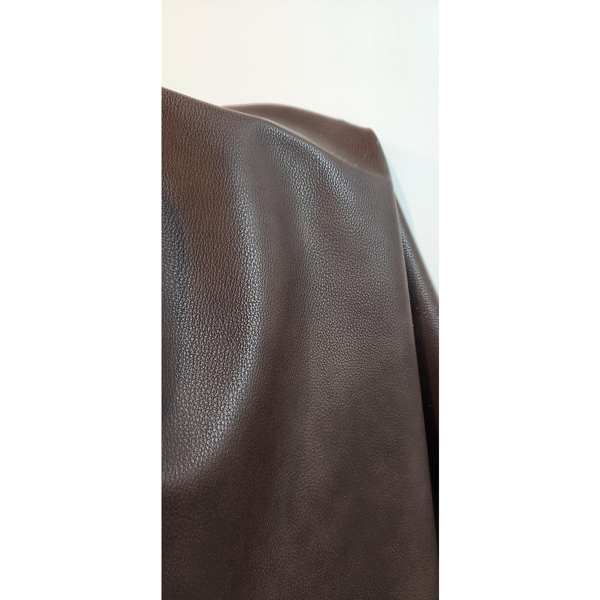 NAT Leathers | Pebblegrain Vegan Leather PU (Peta Approved Vegan) | 1 Yard (36 inch x 54 inch) Cut by Yard | Synthetic Pleather 0.9 mm Upholstery | 36"x54" (Cacao Brown)