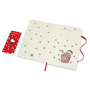 Moleskine Limited Edition Hello Kitty Notebook, Hard Cover, Large (5" x 8.25") Plain/Blank, White, 240 Pages