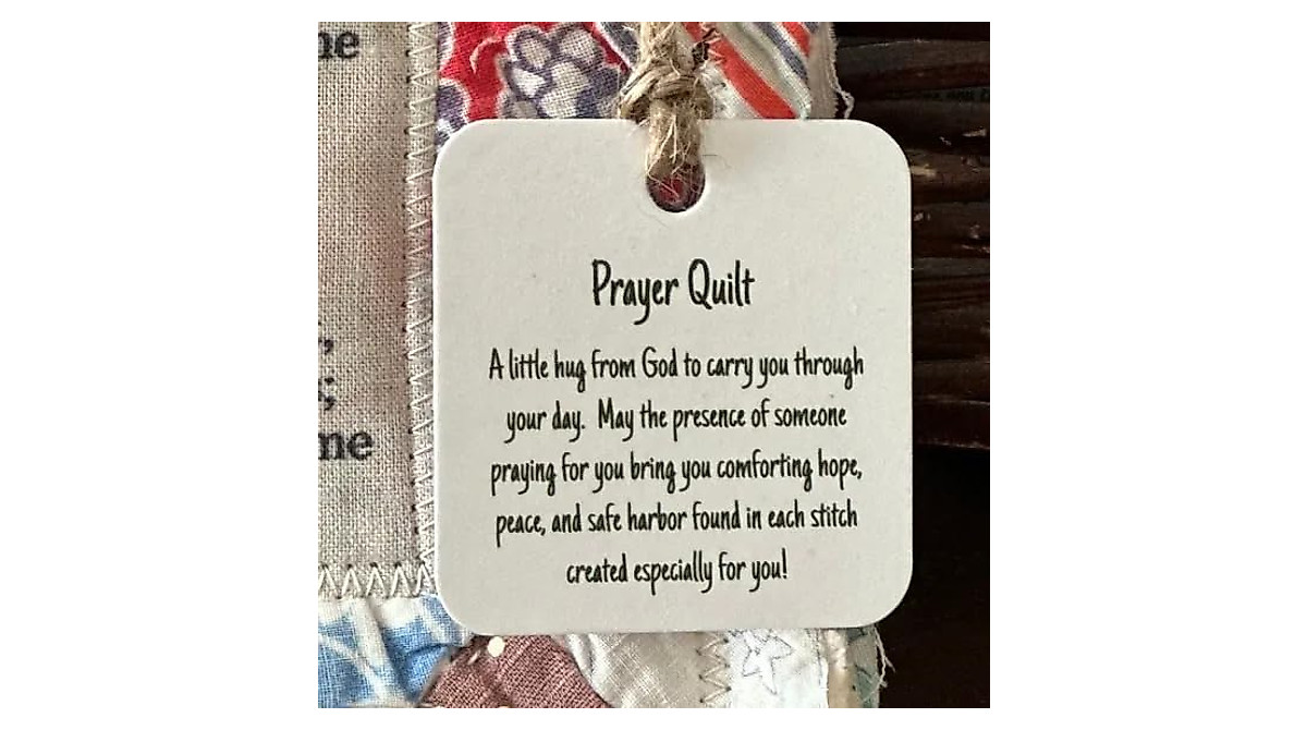 Mini Prayer Quilt with Cross Inside - Comfort & Faith