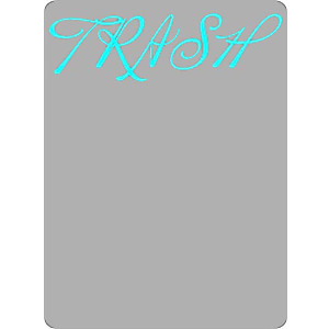 Trash Can Removable Vinyl Decal Sticker Splash/Anti Scuff Guard Wall Protector Grey/Teal for Kitchen - 30" Tall x 22" Wide