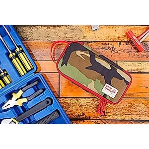 Rough Enough Large Pencil Case for Boys Kids School Pencil Pouch bag for Adults in Camo Cordura Storage Stationary Art Supply