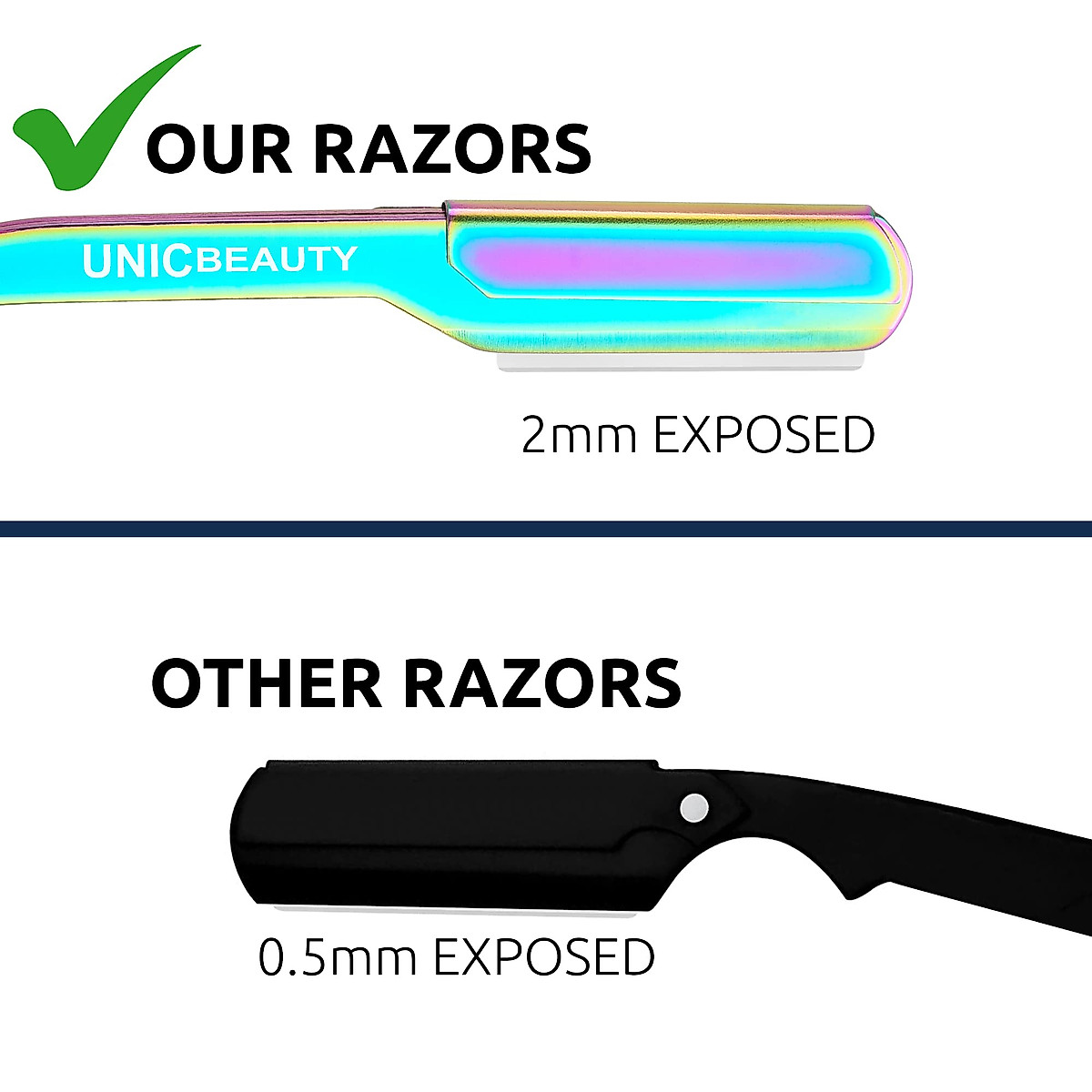 Straight Razors for Men - Professional Barber Razor for Close Shave with Premium Quality Edge, Blades Pack & Maintenance kit included with Pouch
