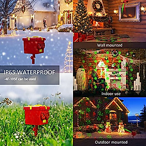Christmas Projector Lights Outdoor, Yard Laser Christmas Decorations with 13 Dynamic Patterns, IP65 Waterproof, RF Remote Control, Cover 3800 sq, Timer for Indoor Holiday Night Gathering Party