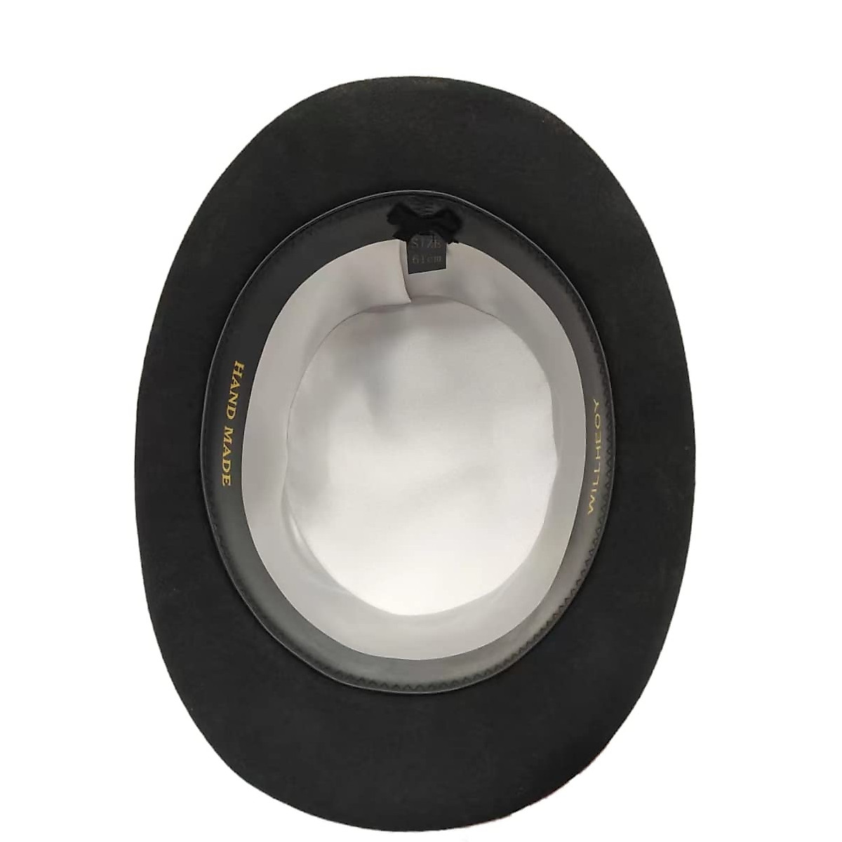 Willheoy Wool Top Hat for Men Satin Lined Topper Hat Black Mens Tophat Christmas Costume Cap