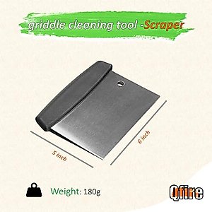 Replacement Griddle Scraper for Blackstone Scraper/Camp Chef/Member's Mark Gas Griddle, Heavy Duty Flat Top Grill Scraper for Traeger Flatrock/Cuisinart Griddle/Razor Griddle Accessories, Stainless