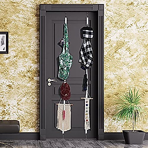 2 Pieces Adjustable Door Cap Rack Closet Hanging Cap Organizer Hanging Cap Keeper Baseball Cap Holder Hanging Cap Hook Organizer Hat Display Rack with Hooks Door Hat Storage Hanger (White)