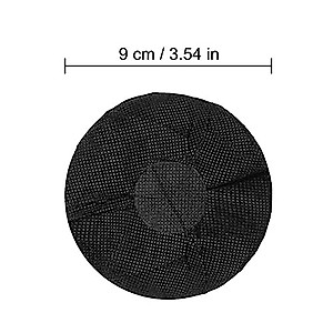 Tvoip 100Pcs Black Non-Woven Sanitary Headphone Ear Cover, Disposable Super Stretch Covers Washable, for Most On Ear Headphones Earpads ( 9cm / 3.54 Inch)