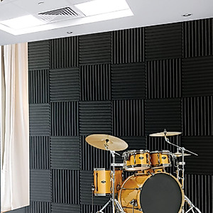 96 PACK Medium Sale Acoustic Foam Soundproof foam (96 black)