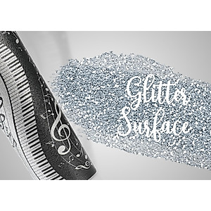 Onebttl Piano Gifts for Women, Men, Piano Teacher and Piano Lovers, 20oz/590ml Stainless Steel Insulated Skinny Tumbler with Straw & Lid - Glitter