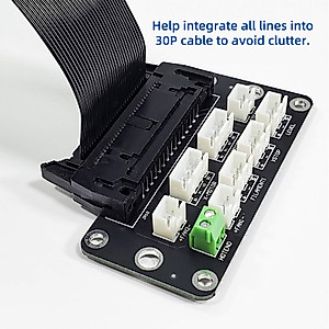 BUZHI Parts Adapter Board, 3D Printer Parts Adapter Board with 82cm 30Pin Cable Compatible with XY-2 Pro/X5SA Series 3D Printer