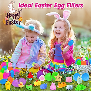 OCATO Squishies 40pcs Mochi Squishy Toys Party Favors for Kids Mini Squishy Kawaii Fidget Toys Stress Relief Treasure Box Toys for Classroom Prizes Kids Easter Egg Fillers Goodie Bag Stuffers, Random