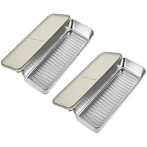 ninesung Bacon Container for Refrigerator | 2 Pack | Bacon Keeper | 304 Stainless Steel | Airtight Deli | Meat Storage Containers | Fridge Organizer Bins | Kitchen Food Storage Containers with Lids