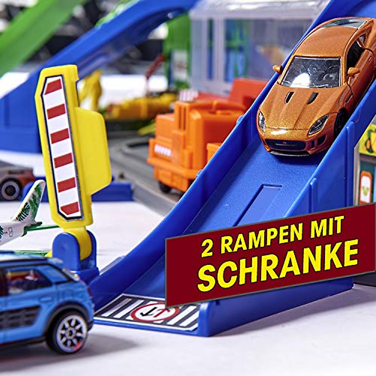 DICKIE TOYS: Majorette Super City Garage Playset with 6 Die-Cast Cars, Parking Building Play World on Seven Floors, 6 Light and Sound Effect Systems, For Ages 3 and up , 128 x 78 x 73 cm