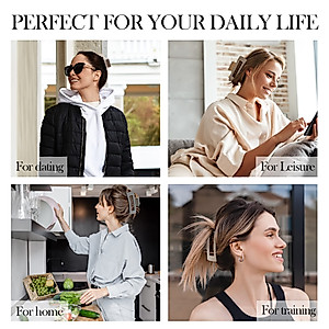 Beauty.H.C Large Nonslip Matte Neutral Claw Hair Clips for Thick, Thin or Curly Hair - 8 Strong Hold Jumbo 4.1 Inch Jaw Clips for Women and Girls