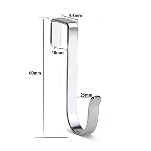 EL EASTORE LIFE Hooks,304 Stainless Steel Hook,Multi-Functional Flat Hook for Hanging, Drying, Kitchen Spoon Hanger Supermarket 10 Packs (2.36 inch)