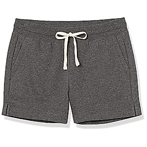 Amazon Essentials Women's Fleece Short, Charcoal Heather, X-Large