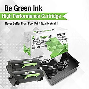 Be Green Ink Compatible Replace Lexmark 60F1H00 601H Toner Cartridge for MX310dn MX611de MX511de MX410de MX611dhe MX610de MX511dhe MX510de MX511dte MX611dfe (2-Pack, High Yield, 10,000 Pages)
