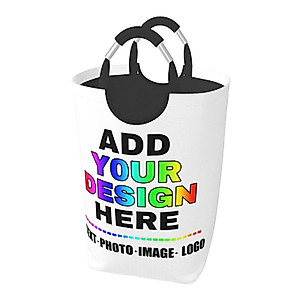 Custom Laundry Basket Personalized Laundry Basket Customized Laundry Basket with Photo/Text Collapsible Storage Basket