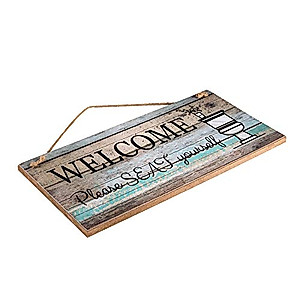 Yankario Funny Wall Décor Sign for Bathroom, Farmhouse Rustic Bathroom Wall Art Pictures Decoration, 12"×6" Please Seat Yourself Wood Plaque