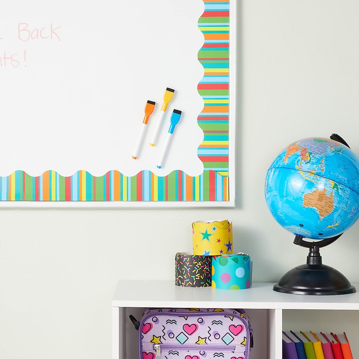 6 Rolls of Scalloped Bulletin Board Borders for Classrooms