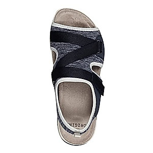 Earth Origins Women’s Saco Sandals for Casual, Walking and Everyday - Navy - 9.5 Wide