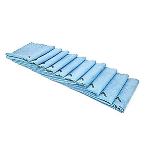 Autofiber [Quadrant Wipe] Premium Coating Leveling Towel (16"x16") 10 Pack (Blue)