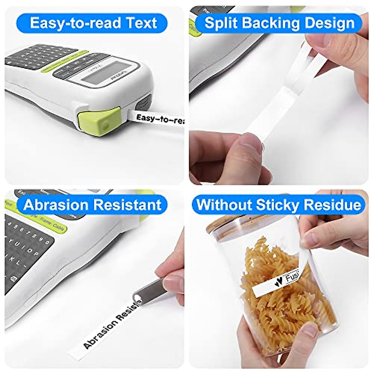 MarkDomain Replacement for Brother TZe-231 TZ-231 P Touch TZe TZ Tape 12mm 0.47 inch Laminated Black on White Label Tape, Compatible with Brother PT-D210 PT-D220 PT-H110 PT-D600 Label Makers, 3-Pack