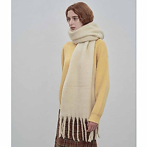 OUNIYA Premium Large Chunky Scarf Colorful Cashmere Feel Oversized Scarves Blanket Soft Big Wool Thick Winter Warm Women