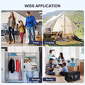 BALEINE Vacuum Storage Bag Space Saving Compression Sealer Bags for Moving, Hand Pump Included (Combo 12 Pack)