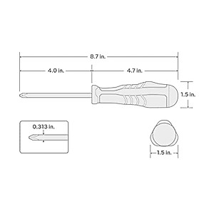 TEKTON #3 Phillips High-Torque Black Oxide Blade Screwdriver | 26683