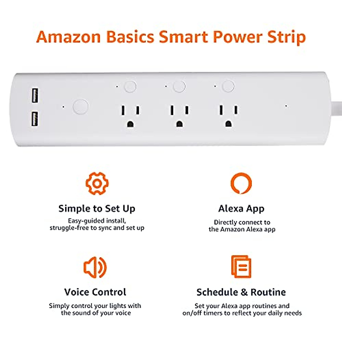 Amazon Basics Outdoor Smart Plug, Amazon Basics Smart Plug Power Strip, and Echo Dot (3rd Gen) Bundle | Automate Indoor and Outdoor Holiday Lighting