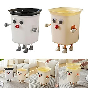 LEADSDGE Trash Bin DIYs Kitchen Container Bin Funny Large Eye Trash Bin Garbage Can For Office Kids Bedroom Bathroom Home Decorations