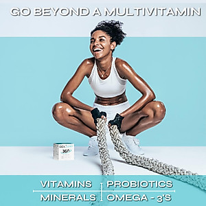 BoxJump Daily Multivitamin Packs for Women - Packed with All Essential Minerals and Vitamins for Women - Boost Energy, Increase Endurance, Aid Immune Support - Vitamin D, C, E, A, B12+ (30-Day) 360